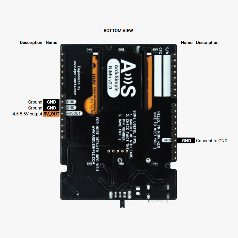 NiMH Battery Shield - ArduSimple