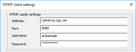 simpleRTK2B connection to a NTRIP correction service - ArduSimple