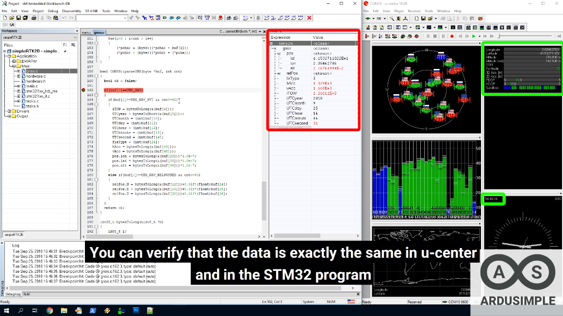 Virheenkorjausistunto simpleRTK2B:n ja STM32 Nucleon kanssa - ArduSimple