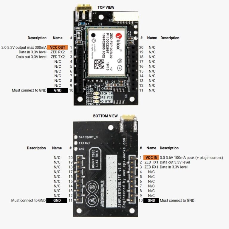 simpleRTK2B Lite (u-blox ZED-F9P) multiband RTK GPS-kort - ArduSimple
