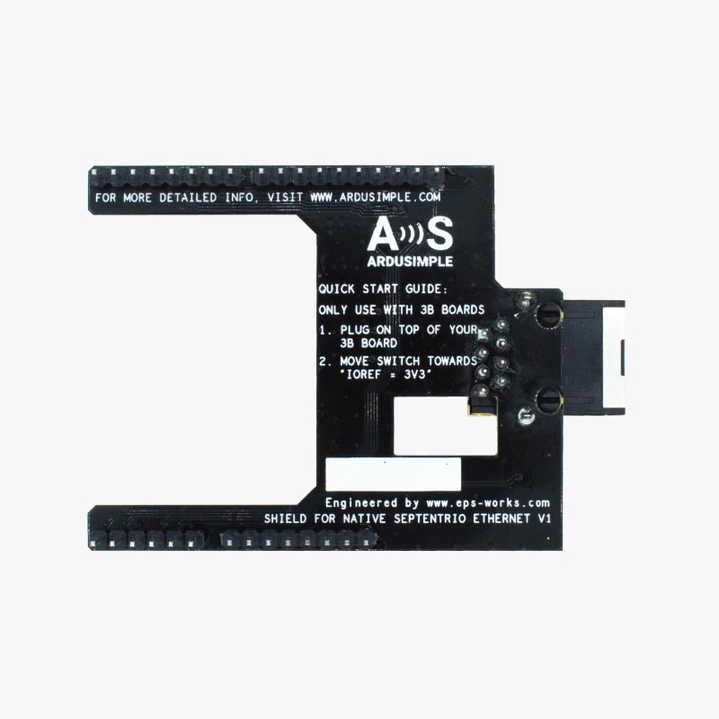 Shield for Septentrio Native Ethernet - ArduSimple
