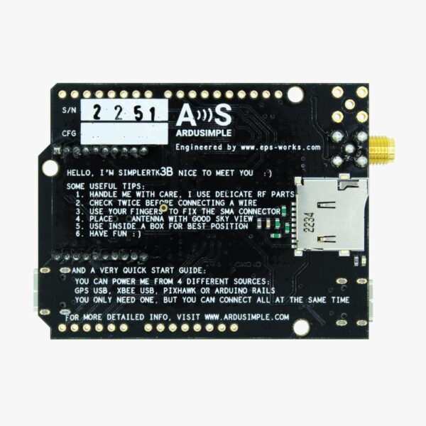 simpleRTK3B Pro (Septentrio Mosaic X5) Tripleband RTK-Karte - ArduSimple