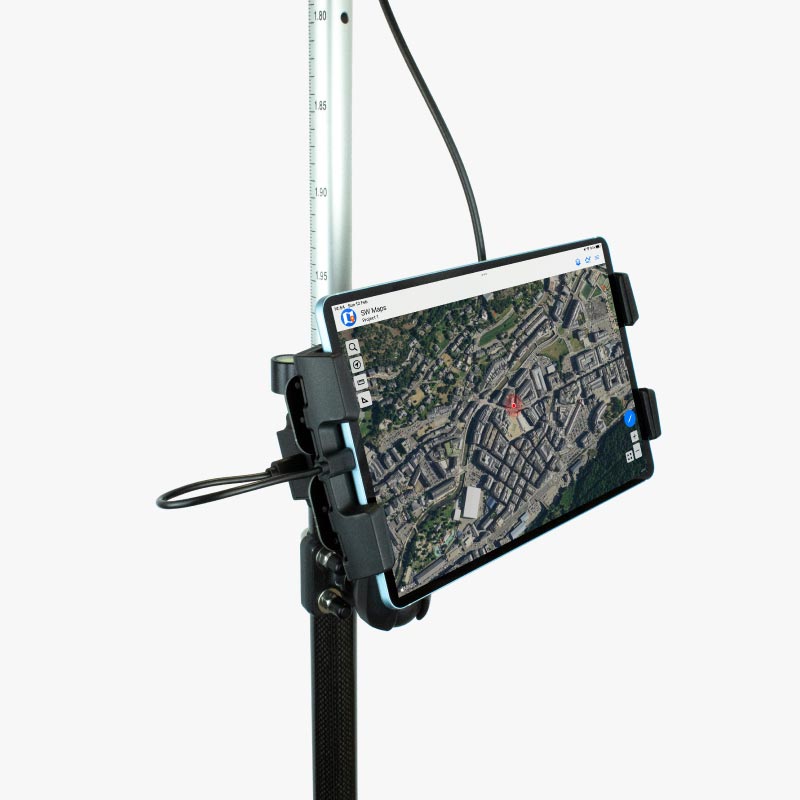 Universal Rugged Tablet holder for surveying pole - ArduSimple