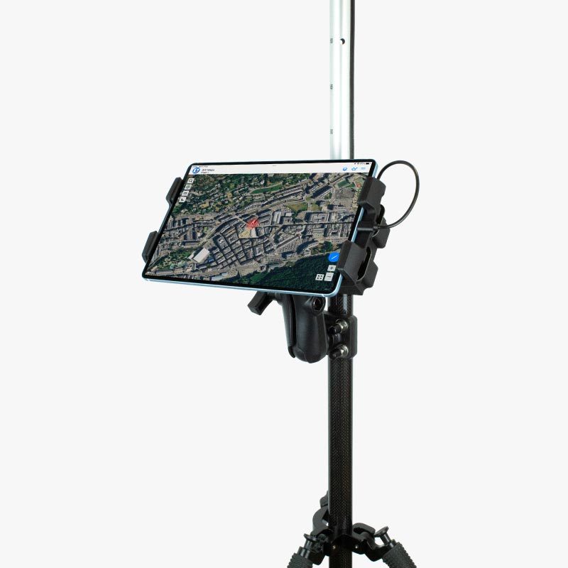 Universal Rugged Tablet holder for surveying pole - ArduSimple