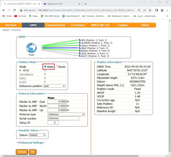 How to share your triple-band Septentrio base station with RTK2go via ...