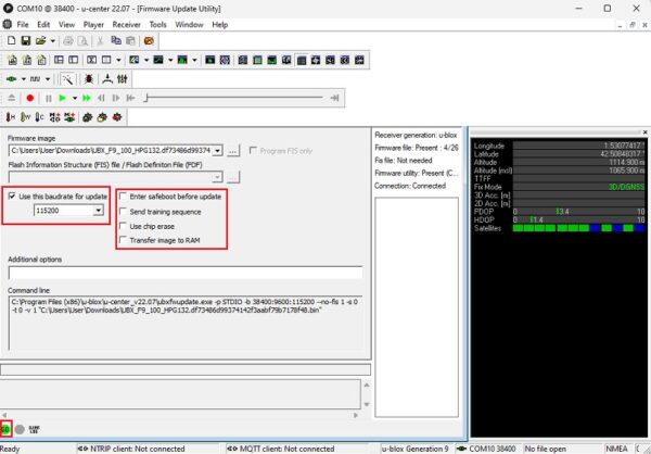 How to update ZED-F9P firmware and check firmware version with ...