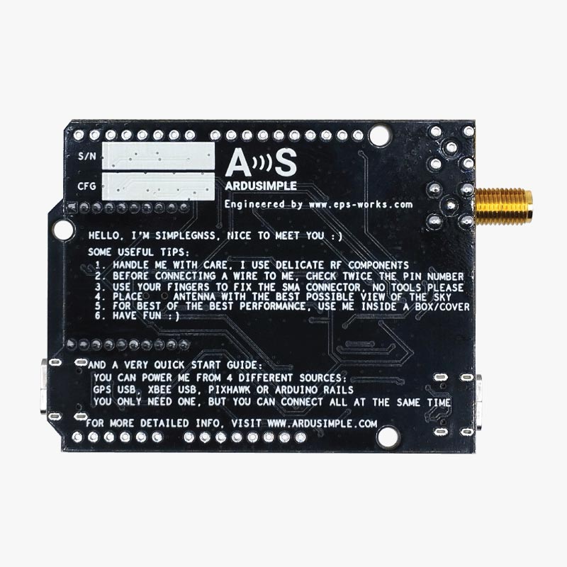 simpleGNSS 专业版（u-blox NEO-F10N) 亚米级精度 ArduSimple