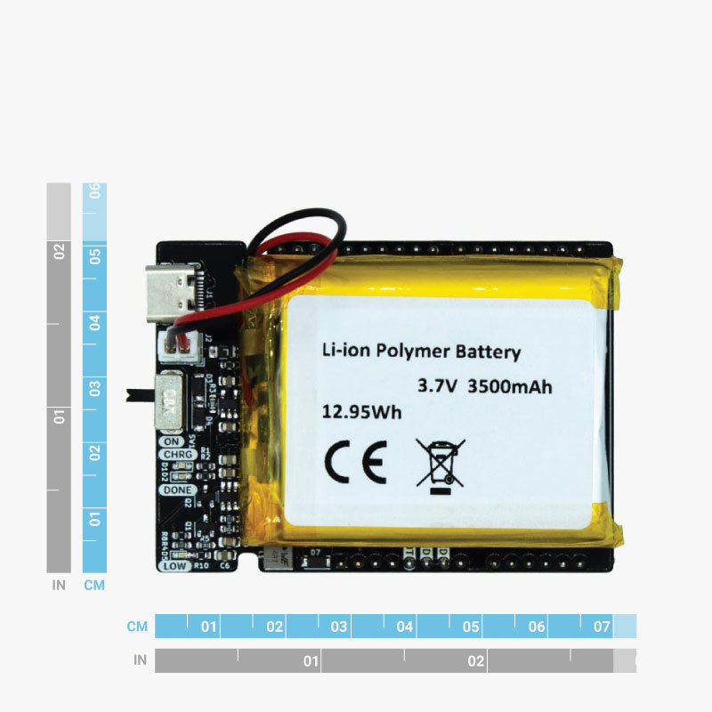LiPo Battery Shield for Arduino or ArduSimple project - ArduSimple