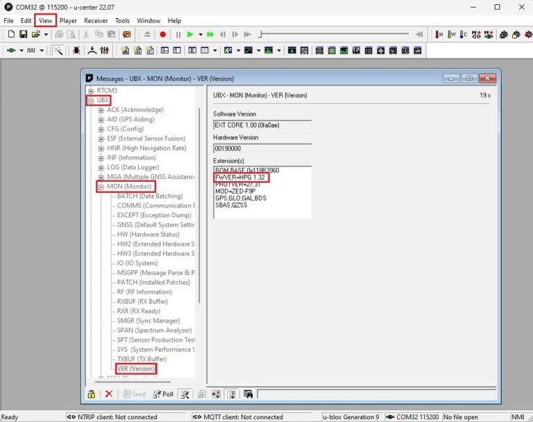 設定方法 u-blox ZED-F9P - ArduSimple