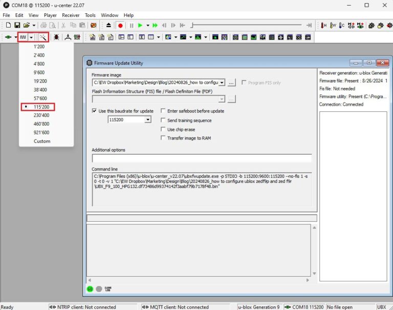 如何配置 u-blox ZED-F9P - ArduSimple