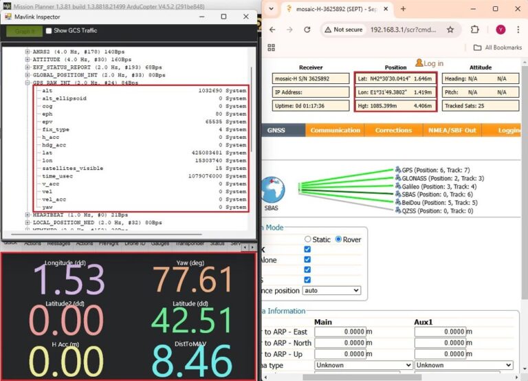 How to configure triple-band Septentrio GNSS receiver and connect it to ArduPilot - ArduSimple