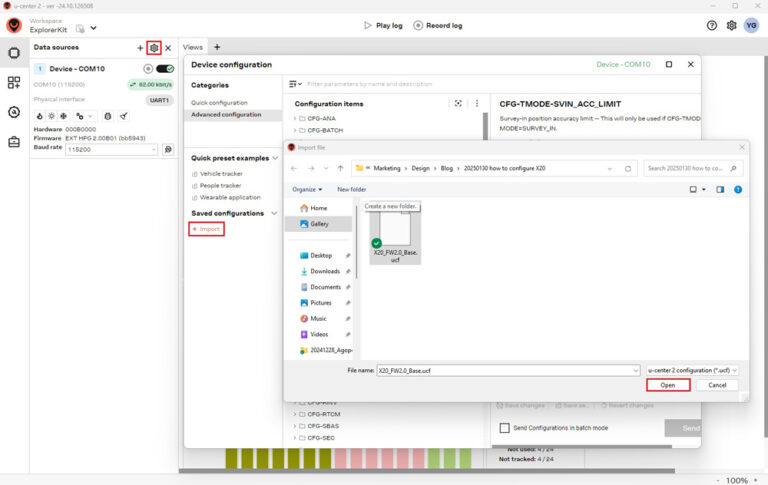 How to configure u-blox ZED-X20P tripleband RTK receiver - ArduSimple