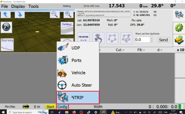 How to use RTK kit with OpenGrade for earthworks GPS grading - ArduSimple